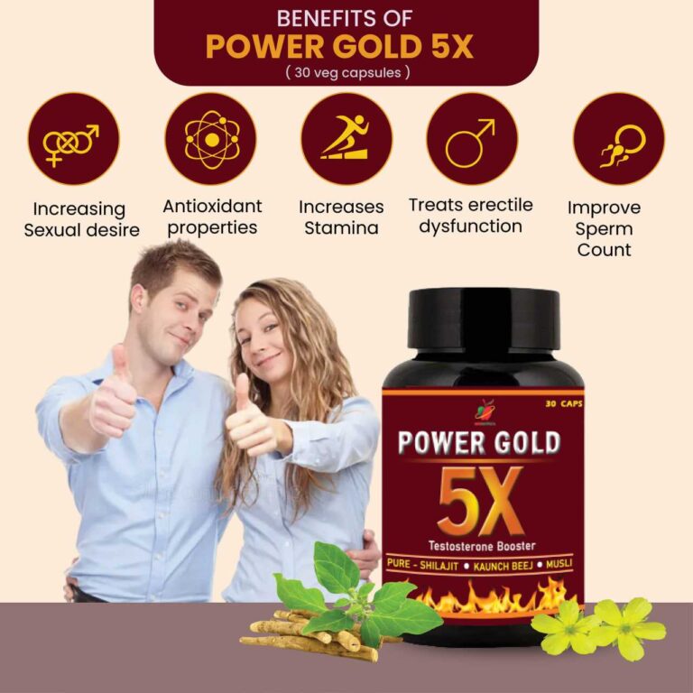 Power Gold 5x 30 Veg Capsules - Medinutrica